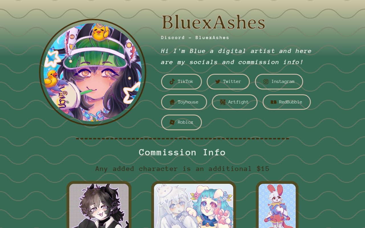 socials and com info